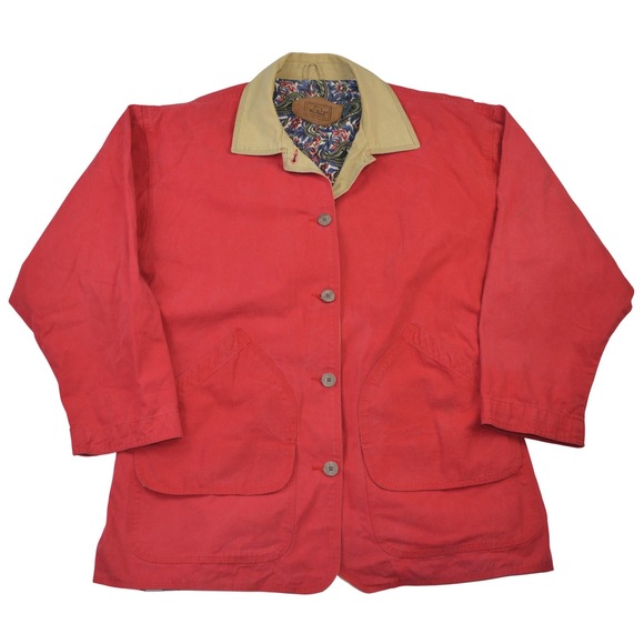 Woolrich | Jackets & Coats | Woolrich Womens Xl Red Brick Cotton ...